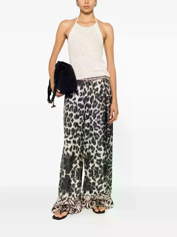 PIERRE-LOUIS MASCIA Leopard-print Palazzo Pants