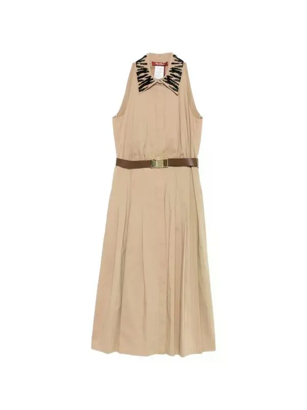Max Mara Beaded Collared Dress