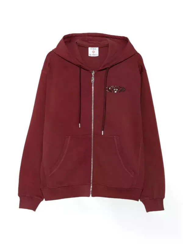 Casablanca Logo-patch Zip Hoodie