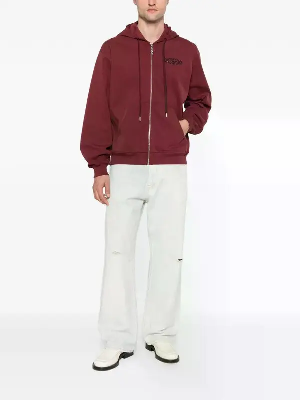 Casablanca Logo-patch Zip Hoodie