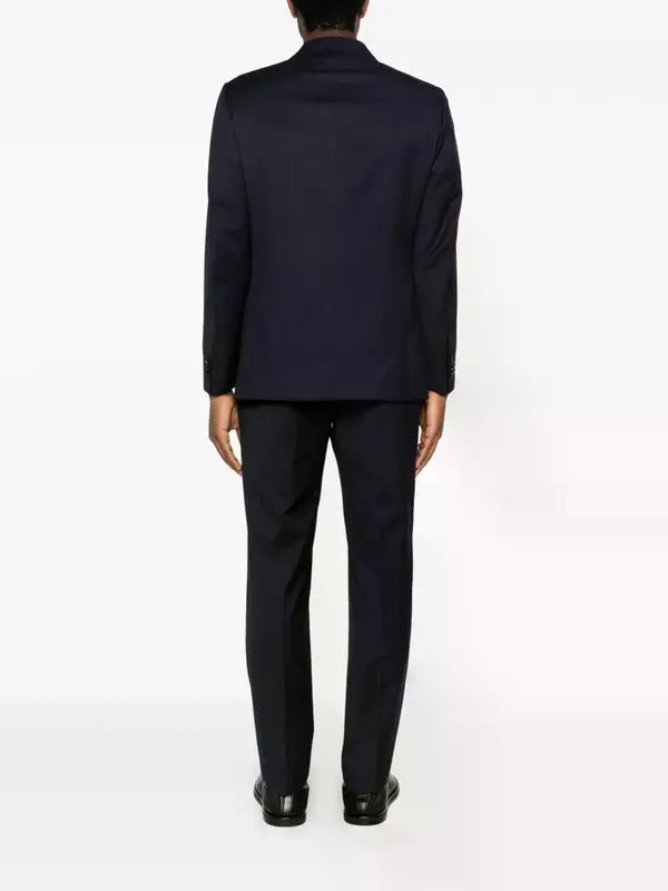 Caruso Double-breasted Suit - Blue