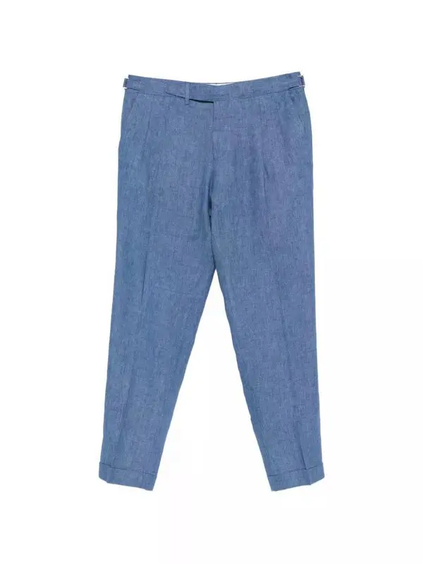 BRIGLIA 1949 Pleated Slub-texture Trousers