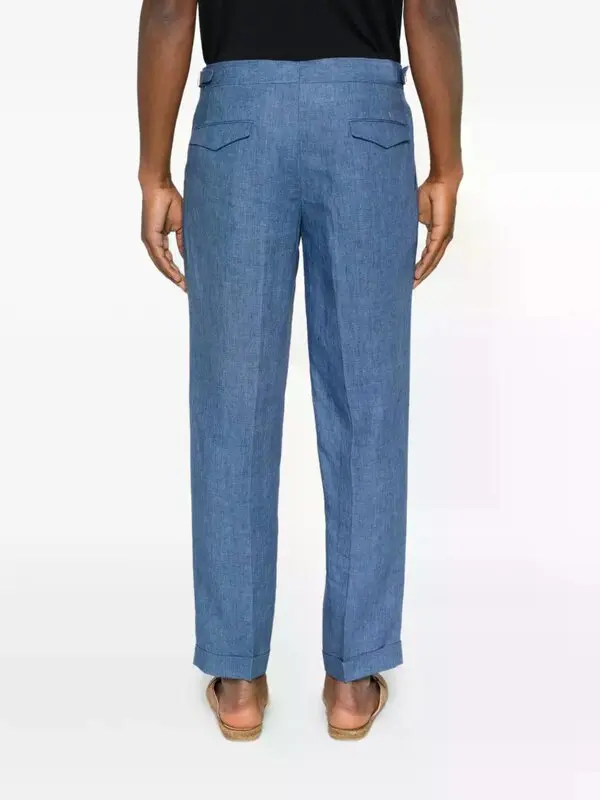 BRIGLIA 1949 Pleated Slub-texture Trousers