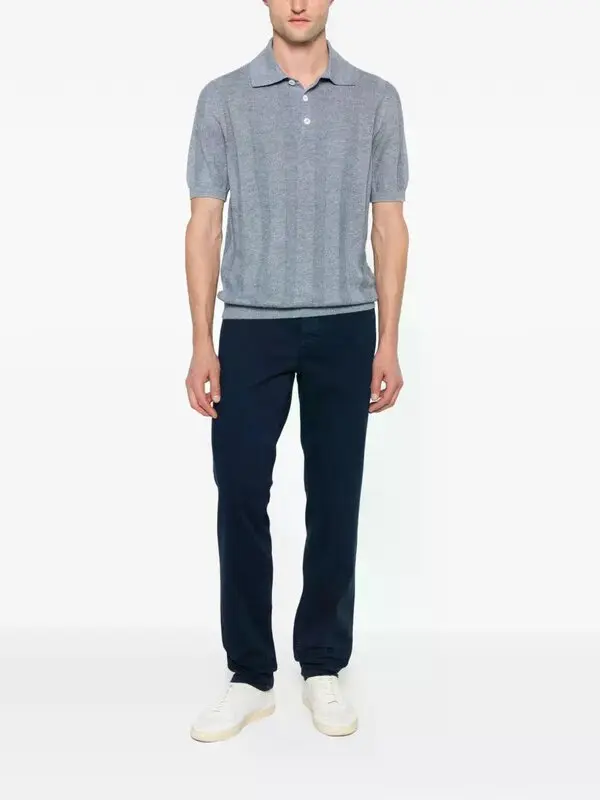 Brunello Cucinelli Stripe-knit Polo Shirt