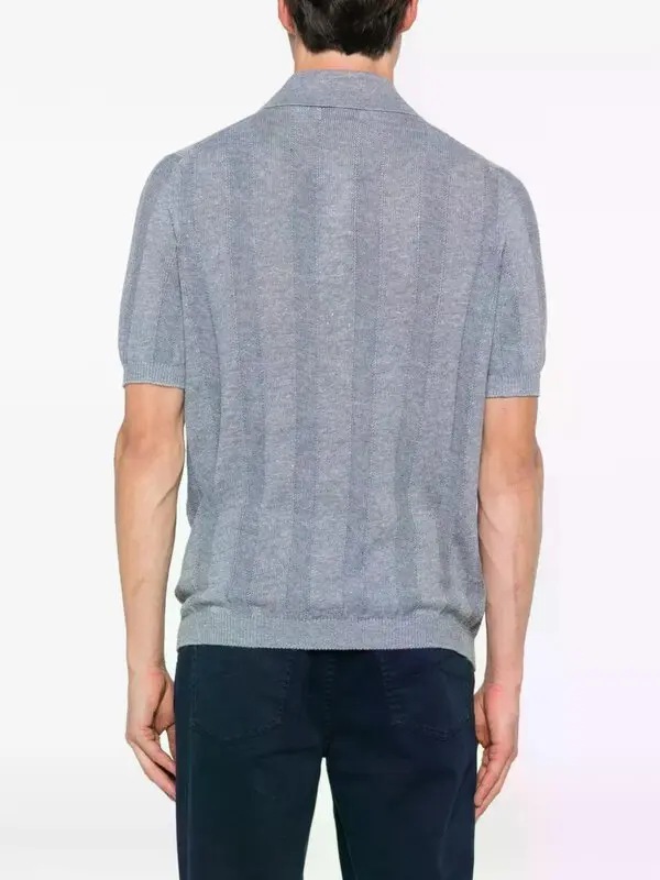 Brunello Cucinelli Stripe-knit Polo Shirt