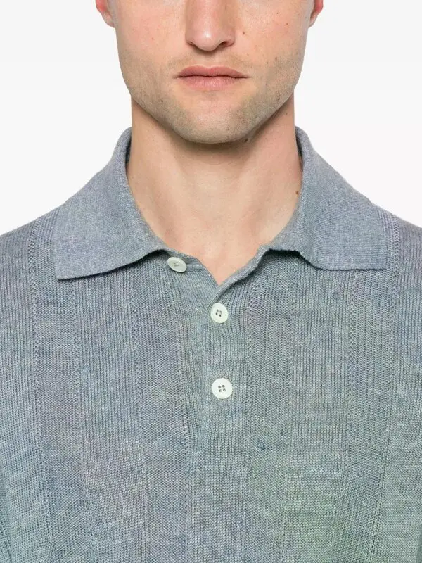 Brunello Cucinelli Stripe-knit Polo Shirt