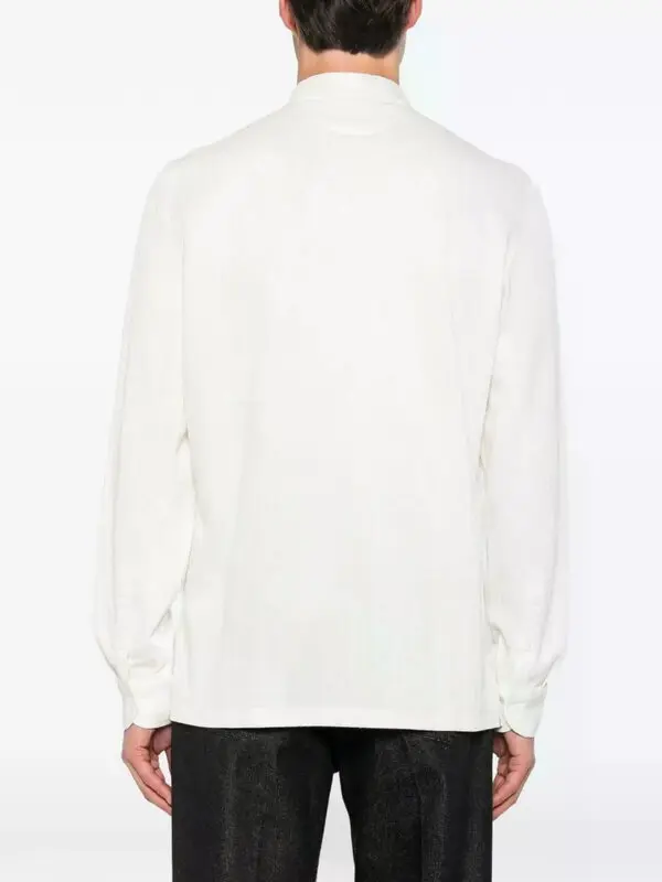 Brunello Cucinelli Band-collar Long-sleeve Shirt