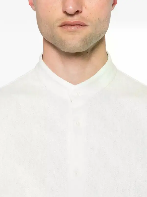 Brunello Cucinelli Band-collar Long-sleeve Shirt