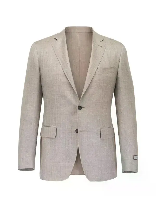 Canali Flap-pockets Single-breasted Blazer - Neutrals