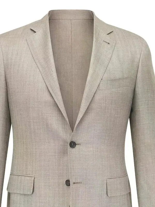 Canali Flap-pockets Single-breasted Blazer - Neutrals