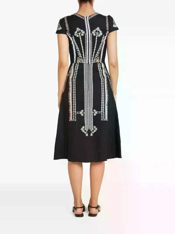TEMPERLEY LONDON Avalon Embroidered Linen Dress