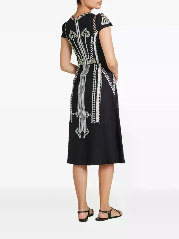 TEMPERLEY LONDON Avalon Embroidered Linen Dress