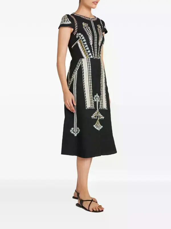 TEMPERLEY LONDON Avalon Embroidered Linen Dress