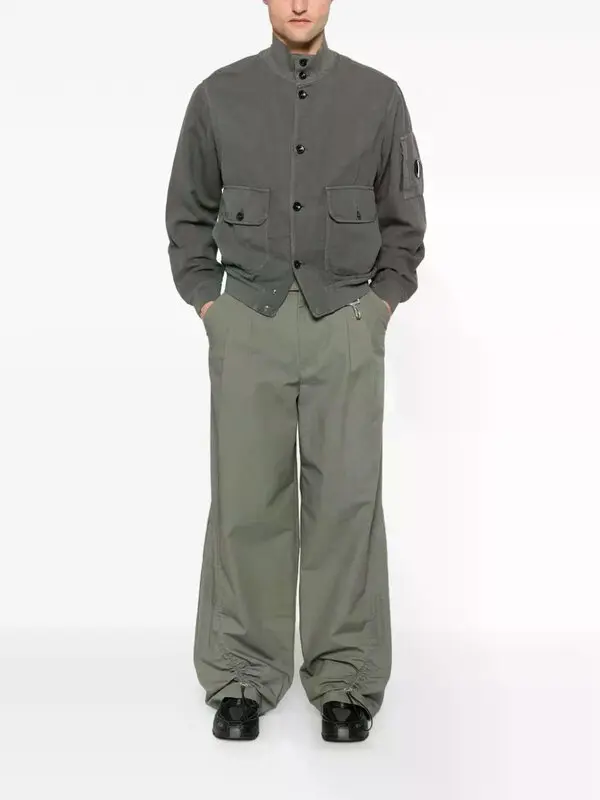 C.P. COMPANY Broken Twill Lens Bomber Jacket - Grey