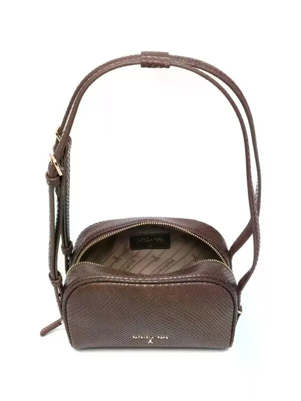 Patrizia Pepe Snakeskin-effect Leather Makeup Bag
