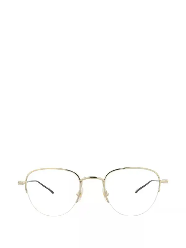 Montblanc Square-frame Half-rim Glasses - Gold