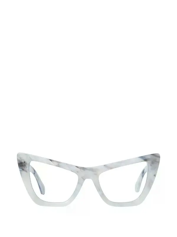 Off-White Marble-effect Cat-eye Glasses - Grey