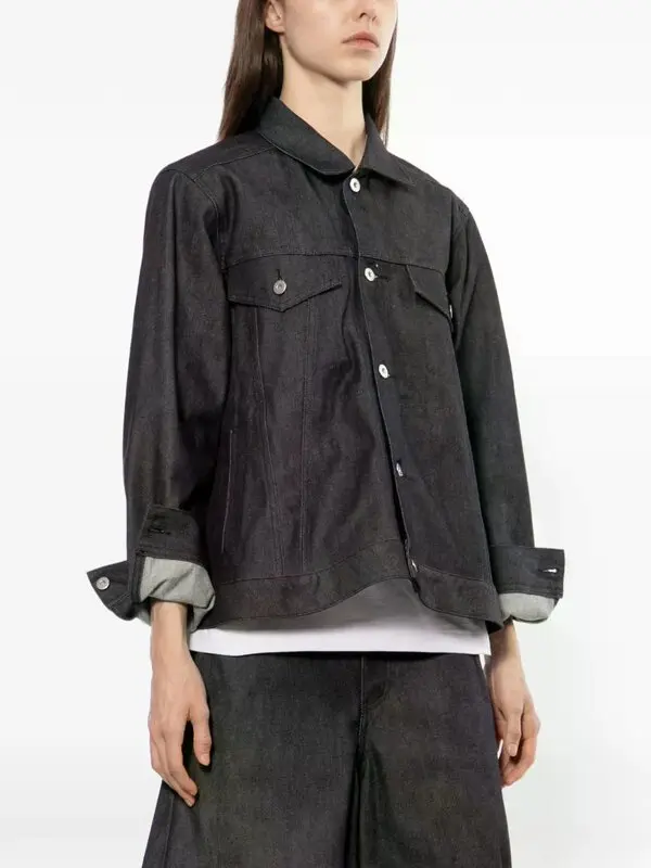 Comme Des Garçons Long-sleeve Denim Jacket - Blue