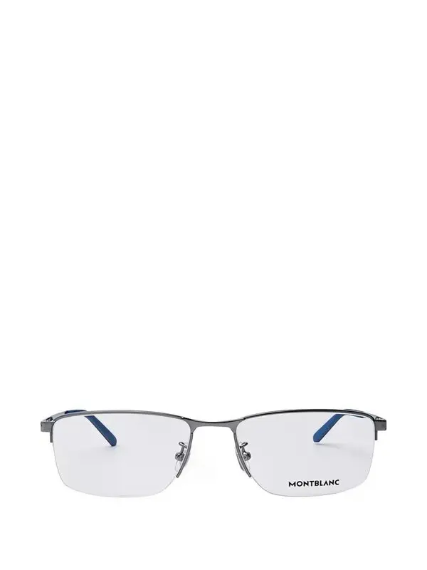 Montblanc Rectangle-frame Half-rim Glasses - Grey