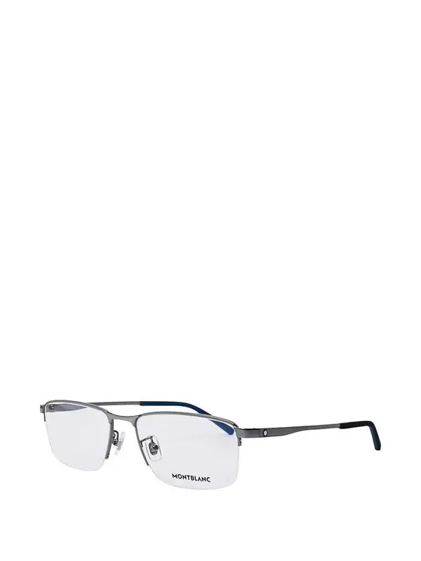 Montblanc Rectangle-frame Half-rim Glasses - Grey