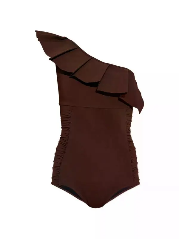 MAIÔ PARIS Orsay One-shoulder Swimsuit - Brown