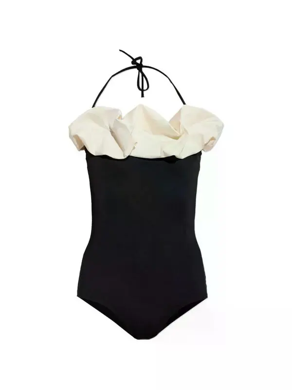 MAIÔ PARIS Aurora Ruffled Swimsuit - Black