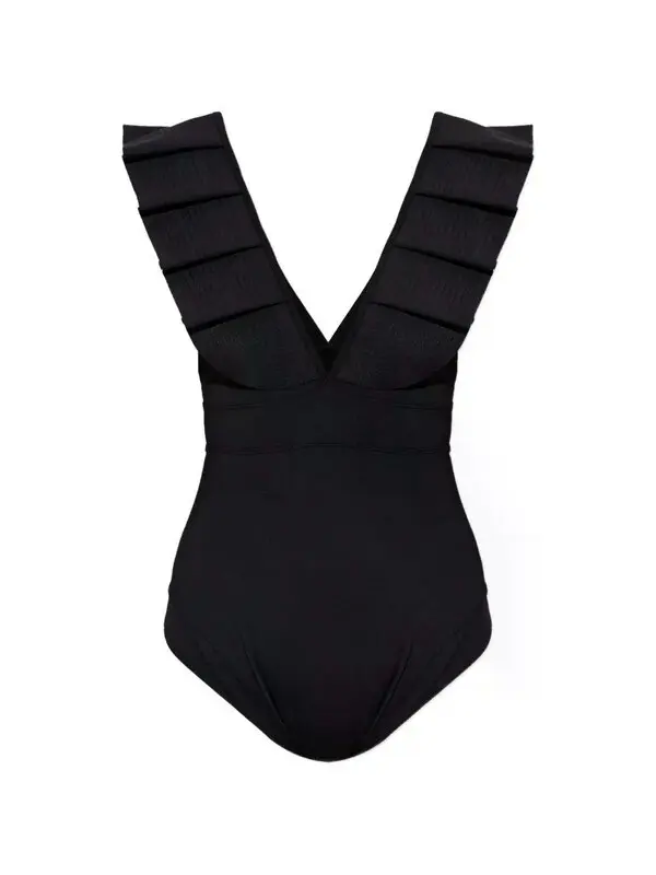 MAIÔ PARIS Isabela Pleated Swimsuit - Black