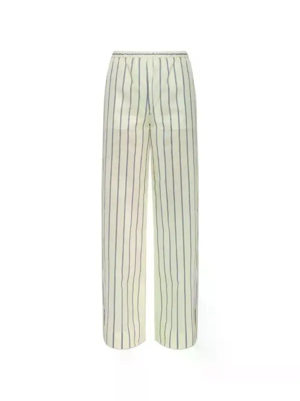Moncler Striped Wide-leg Trousers - Neutrals