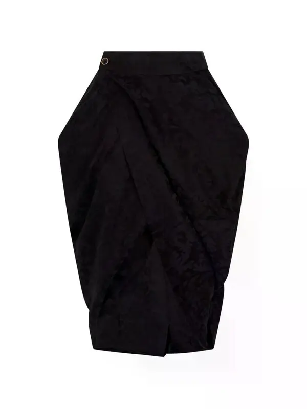 UMA WANG Draped Asymmetric Skirt - Black