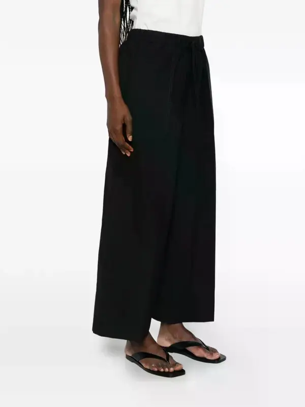 TOTEME Drawstring Patch-pocket Trousers - Black