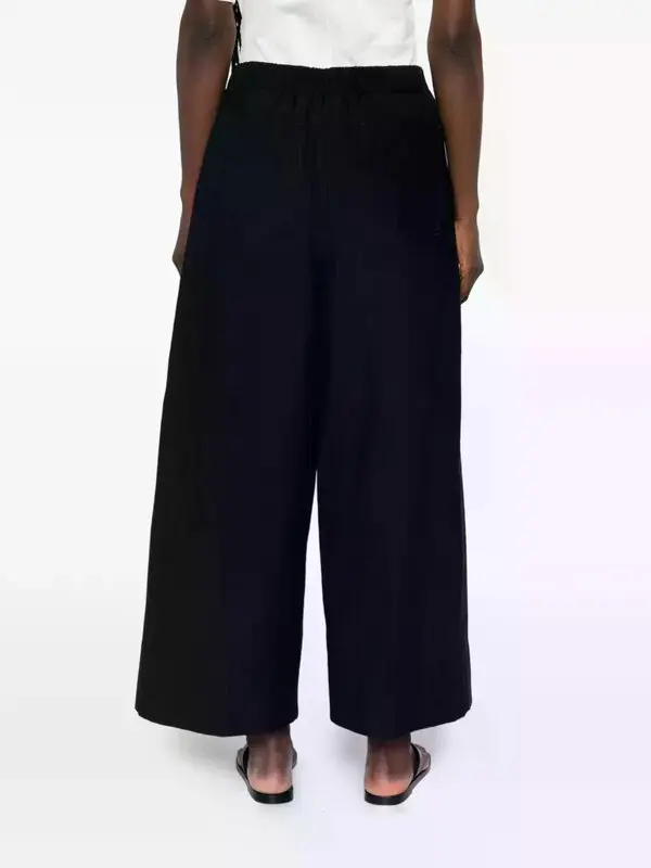 TOTEME Drawstring Patch-pocket Trousers - Black
