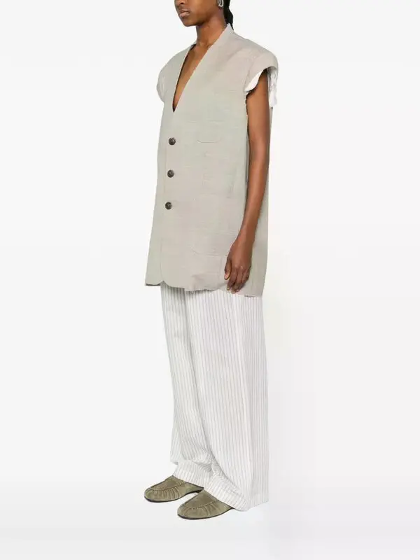 SONIA CARRASCO Sleeveless Patch-pocket Jacket