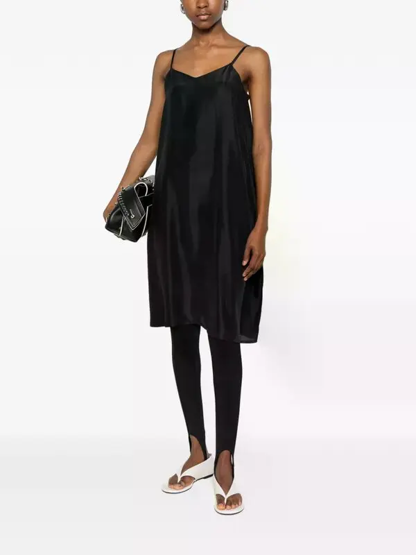 A TENTATIVE ATELIER Satin-finish A-line Dress