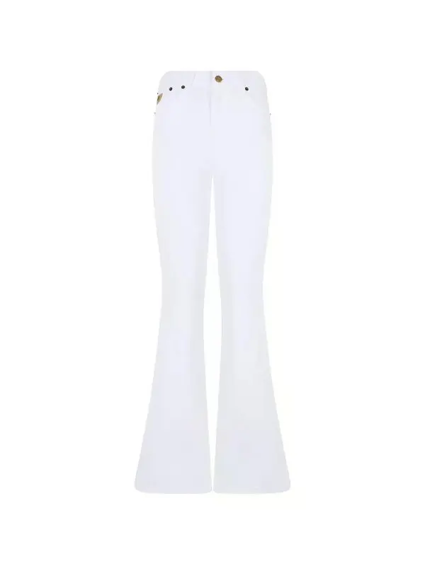 LOIS Logo-patch Flared Jeans - White