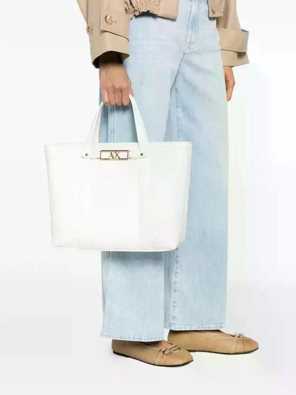 Armani Exchange Leather Tote Bag