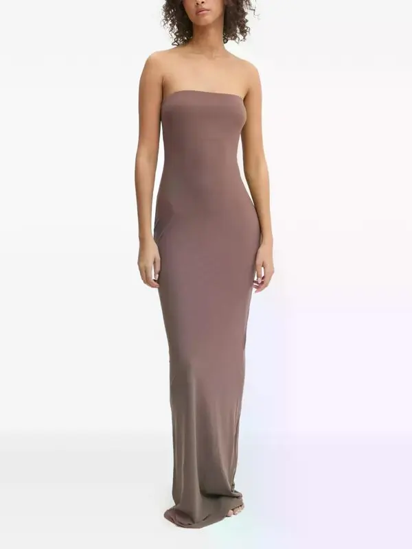 Guess Strapless Maxi Dress - Brown