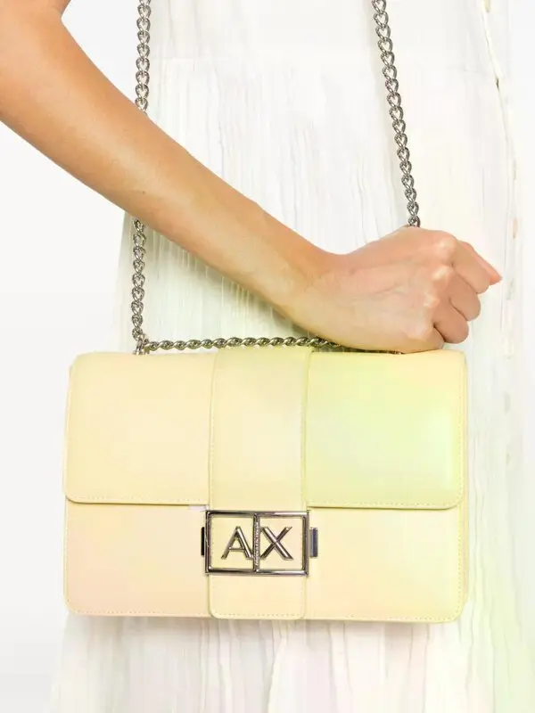 Armani Exchange Logo-buckle Leather Shoulder Bag - Yellow