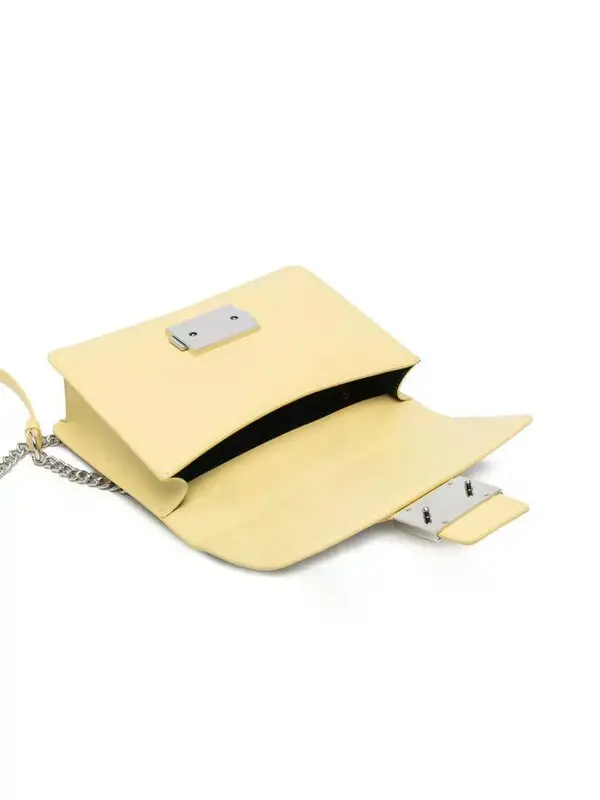 Armani Exchange Logo-buckle Leather Shoulder Bag - Yellow