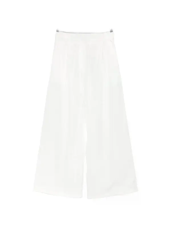 Max Mara Drawstring Wide-leg Trousers - White