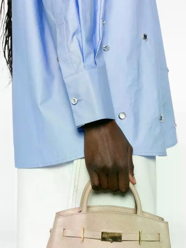 TWINSET Crystal-embellished Eyelet Shirt