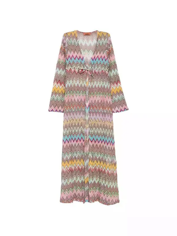 Missoni Zigzag-pattern V-neck Cover-up - Brown