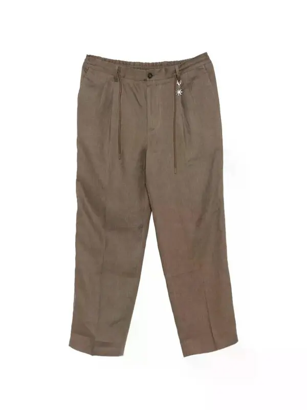 MANUEL RITZ Pleated Trousers With Drawstring Fastening - Green