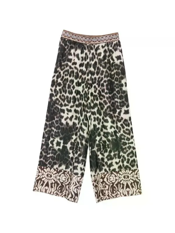 PIERRE-LOUIS MASCIA Leopard-print Palazzo Pants - Neutrals