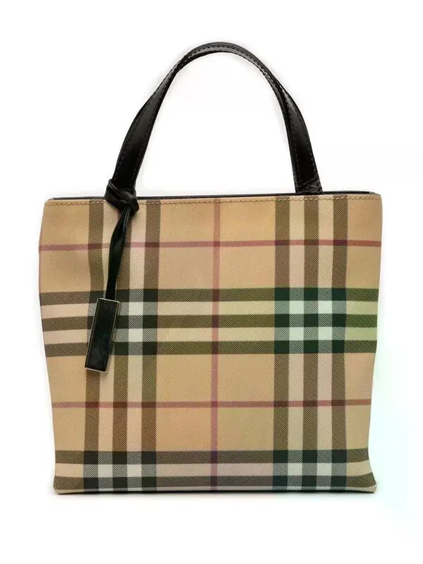 Burberry House Check Canvas Handbag - Neutrals
