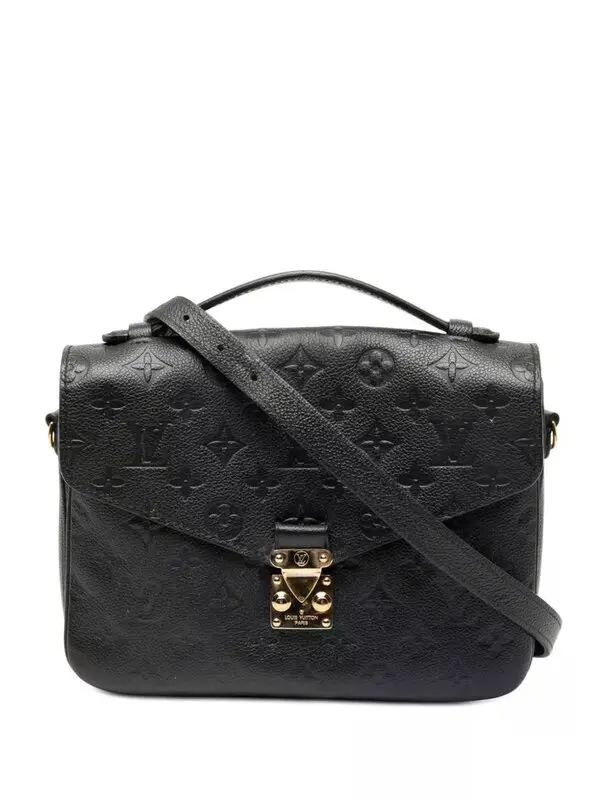 LOUIS VUITTON 2018 Monogram Empreinte Pochette Metis Satchel - Black