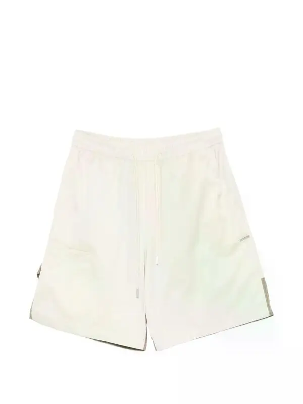 YES LONDON Drawstring Elasticated Shorts - Neutrals