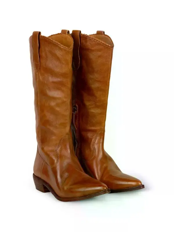 ZOLFO Leather Cowboy Boots