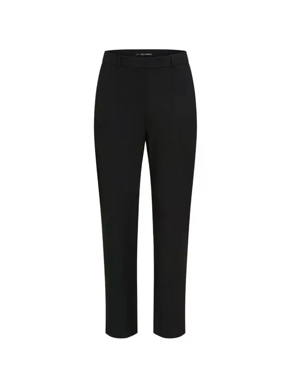 Karl Lagerfeld Tailored Trousers With Logo Plaque - Black