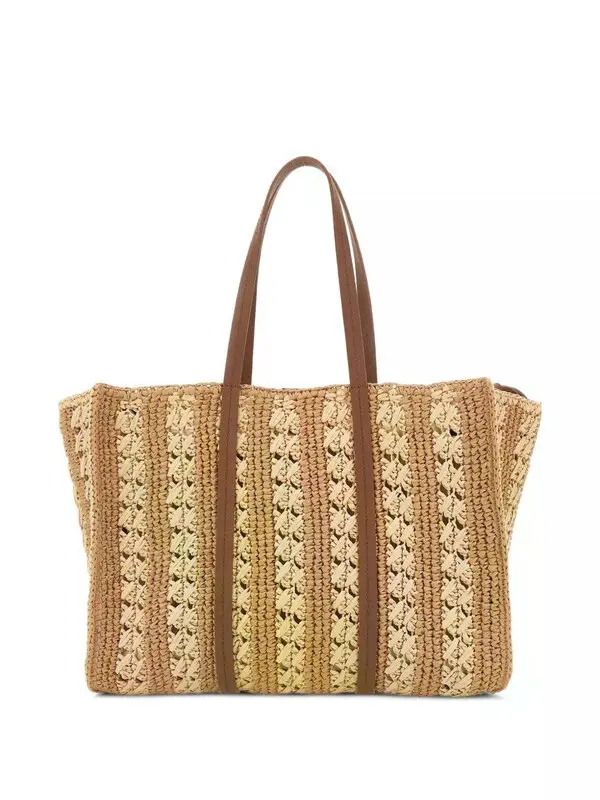 BOSS Woven Straw Tote Bag
