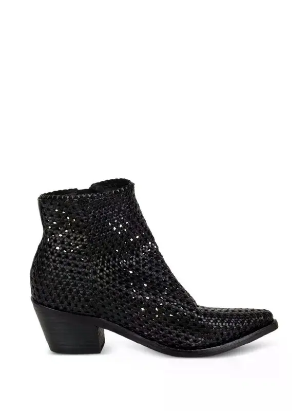 ZOLFO Interwoven Leather Ankle Boots